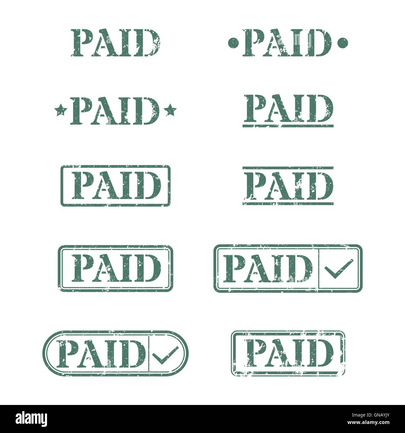 Paid stamp sign seal hi-res stock photography and images - Alamy