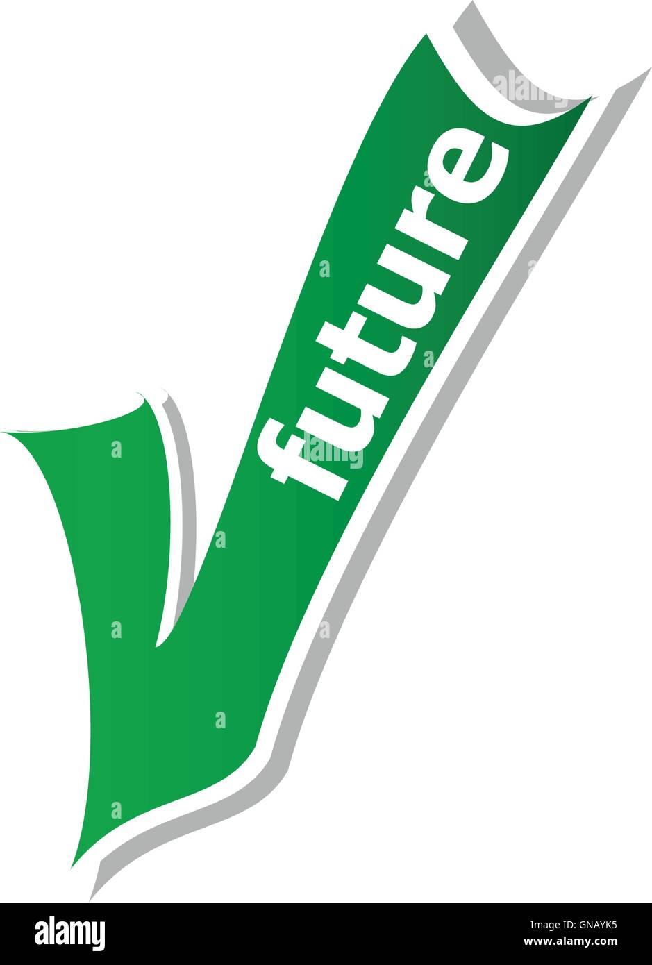 future word on green check mark symbol and icon for approved design ...