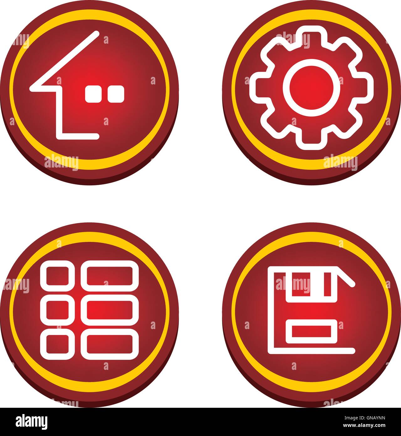 red glossy menu button Stock Vector Image & Art - Alamy