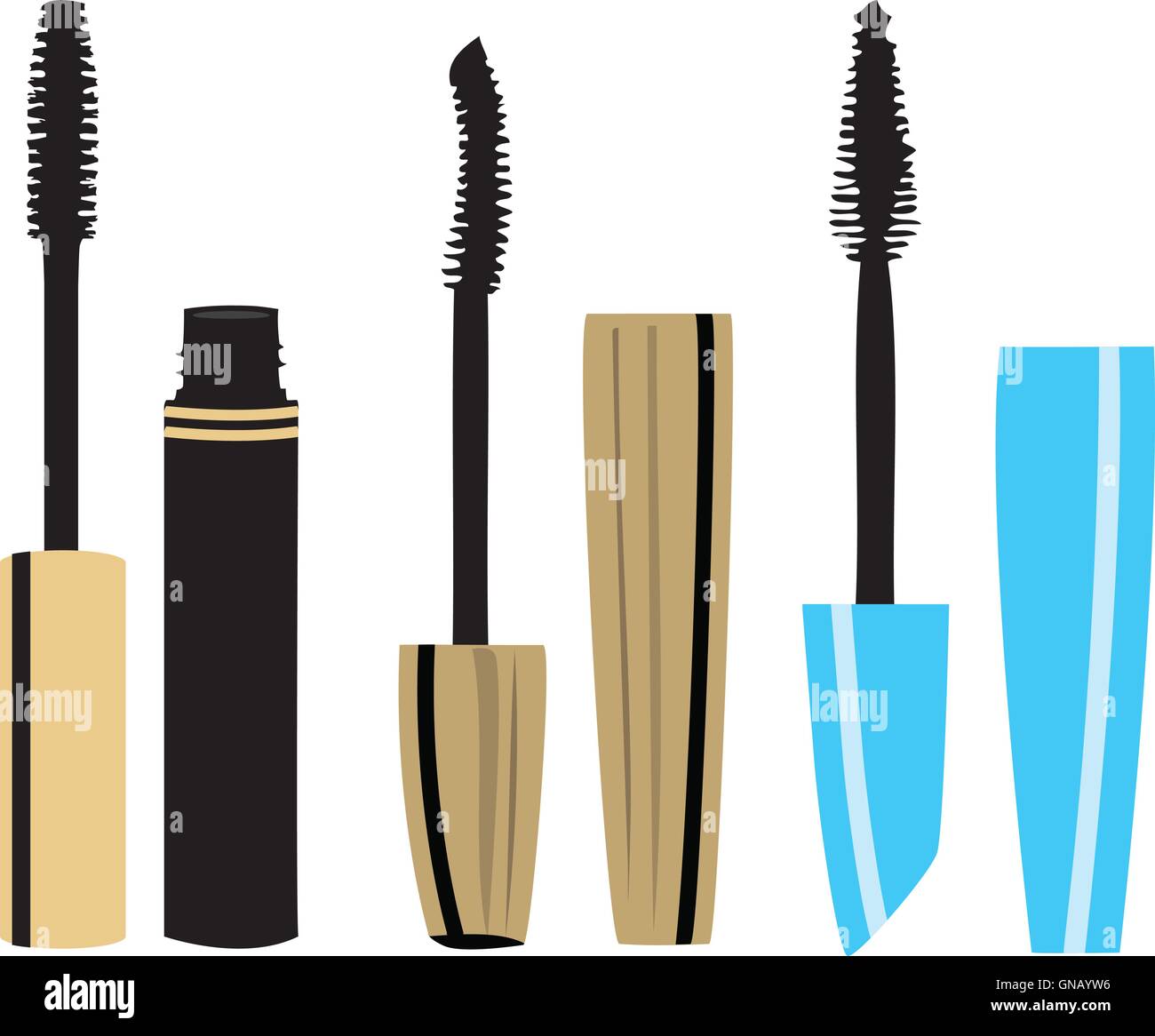 Powder mascara Stock Vector Images - Alamy