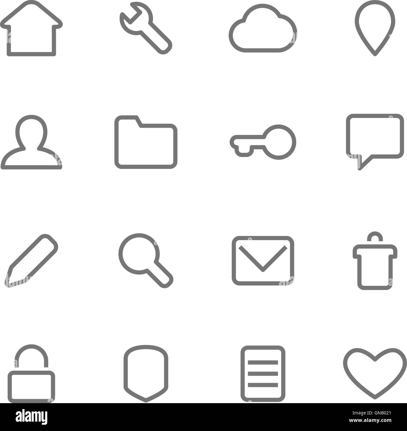 Vector icons in minimalist style Stock Vector Image & Art - Alamy