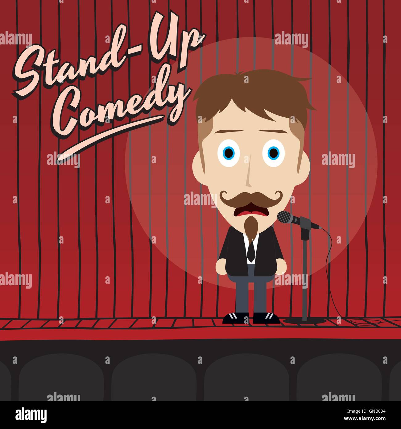 hilarious guy stand up comedian cartoon Stock Vector Image & Art - Alamy