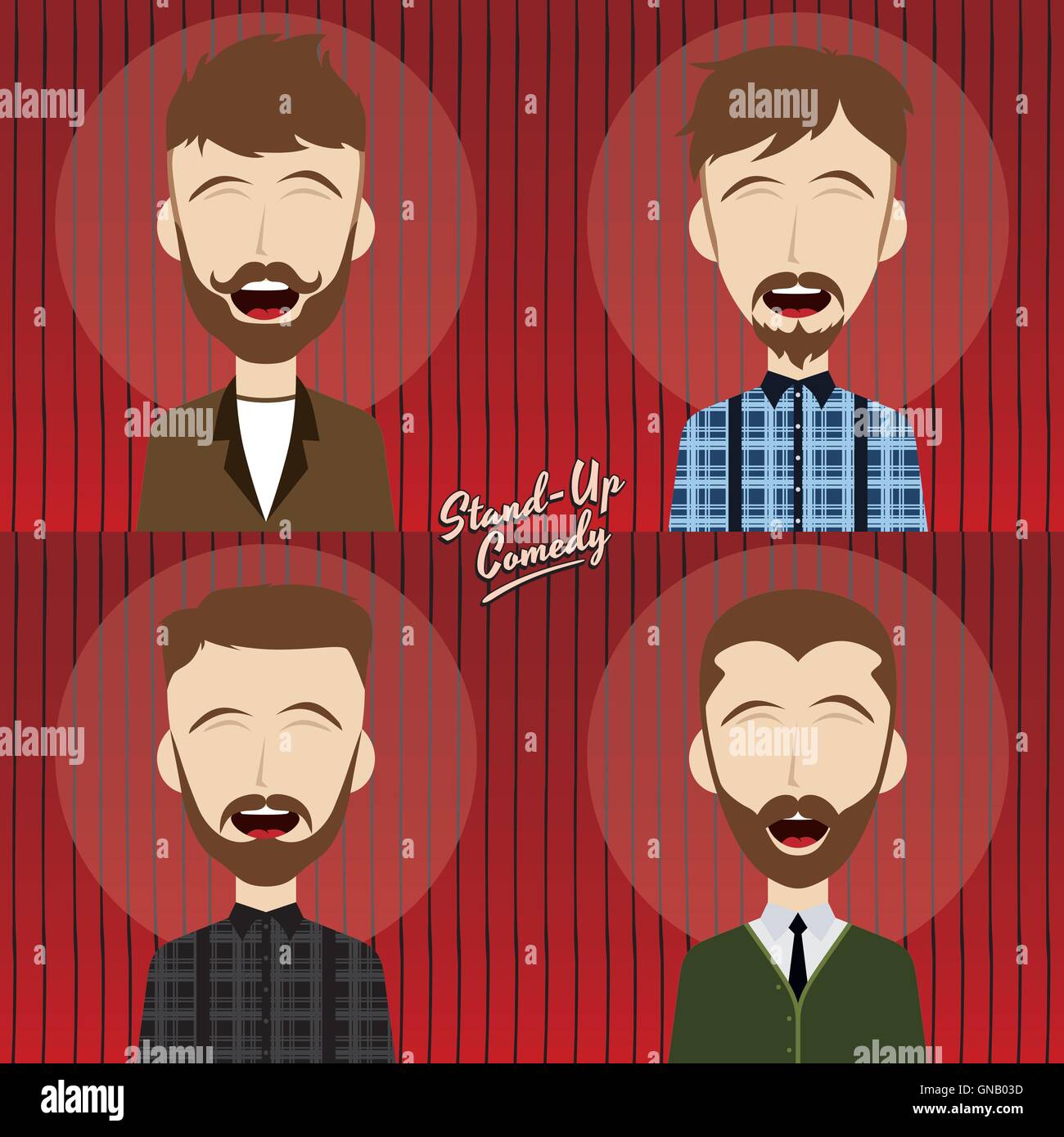 hilarious guy stand up comedian cartoon Stock Vector Image & Art - Alamy