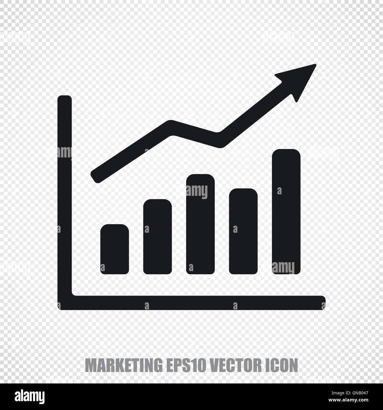 Advertising vector Growth Graph icon. Modern flat design Stock Vector ...