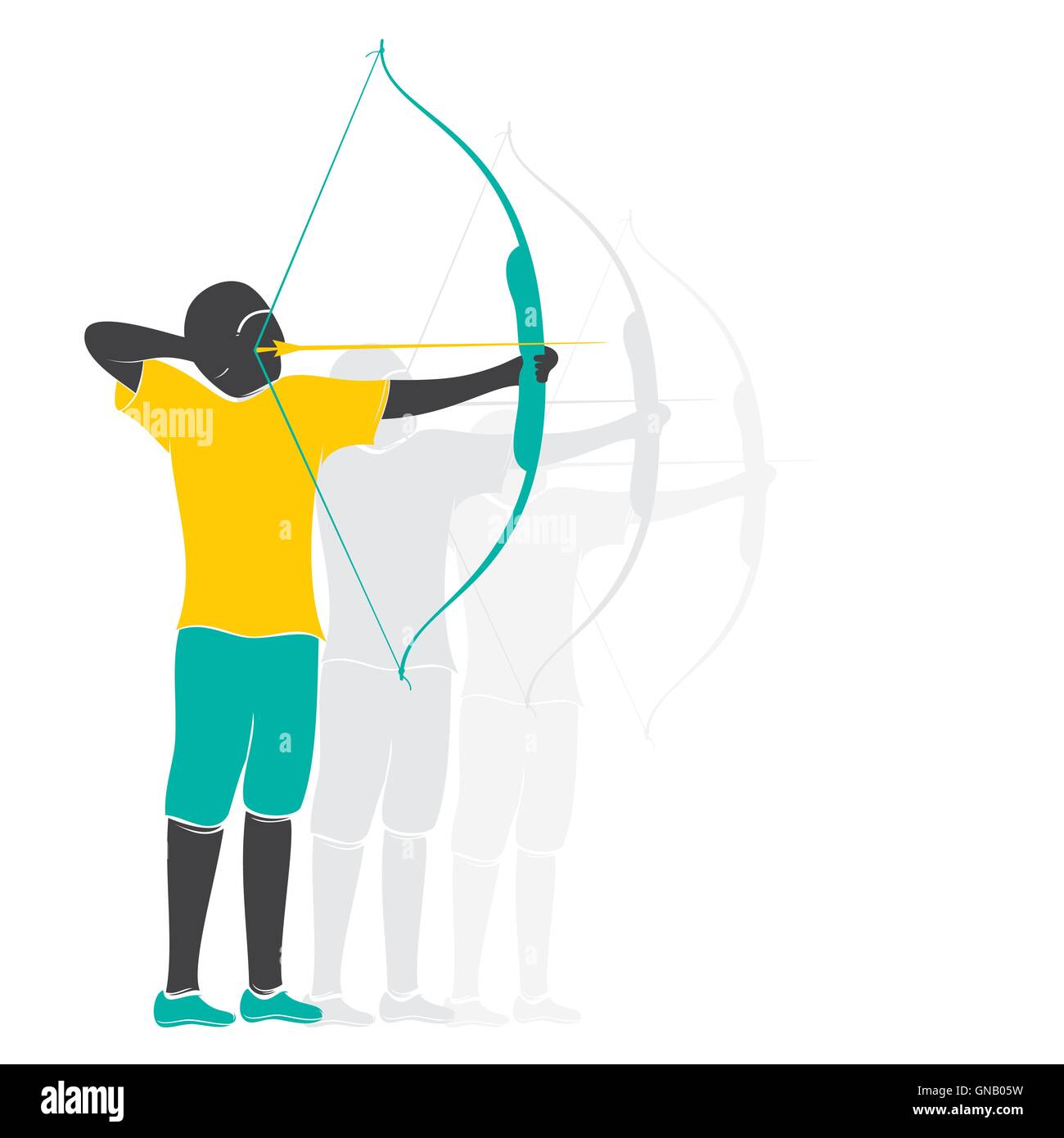 Archer woman bow arrow vector hi-res stock photography and images - Alamy