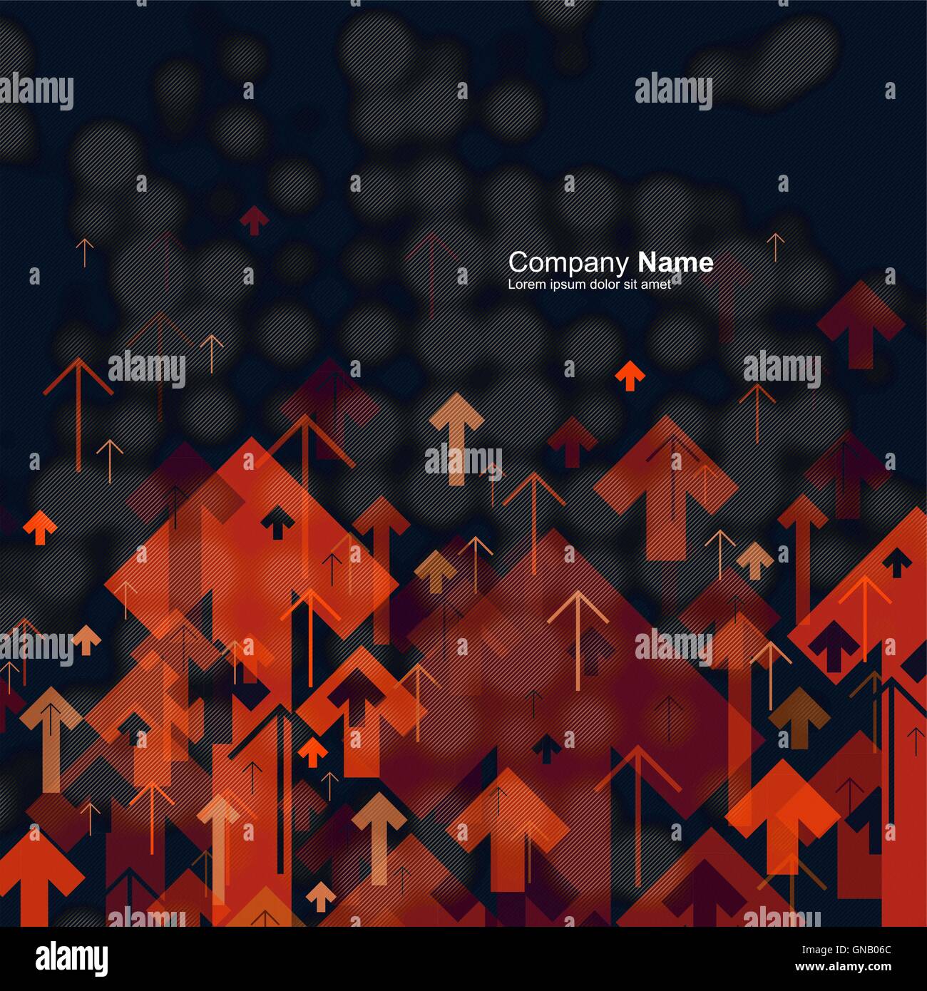 Science or Business Abstract Background. Arrows Up with Circle S Stock ...