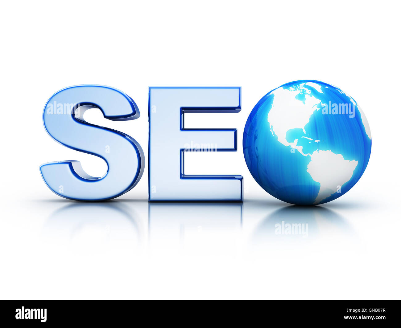 Search engine optimization symbol (done in 3d rendering Stock Photo - Alamy