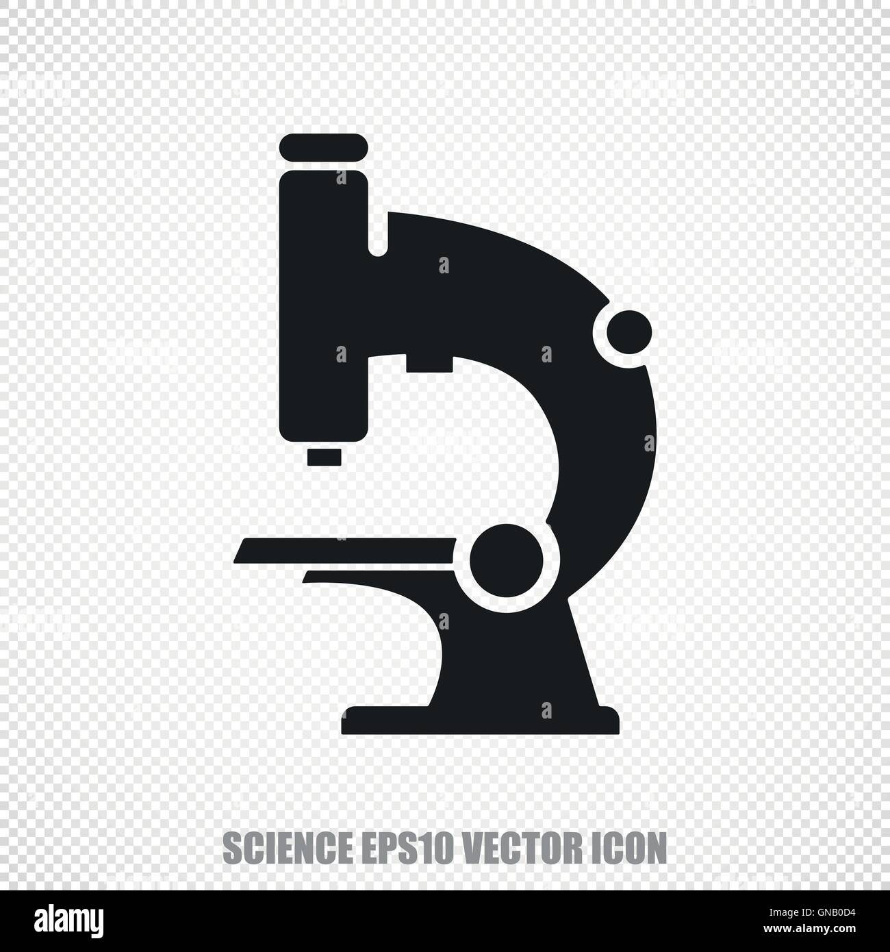 Microscope flat icon black hi-res stock photography and images - Alamy