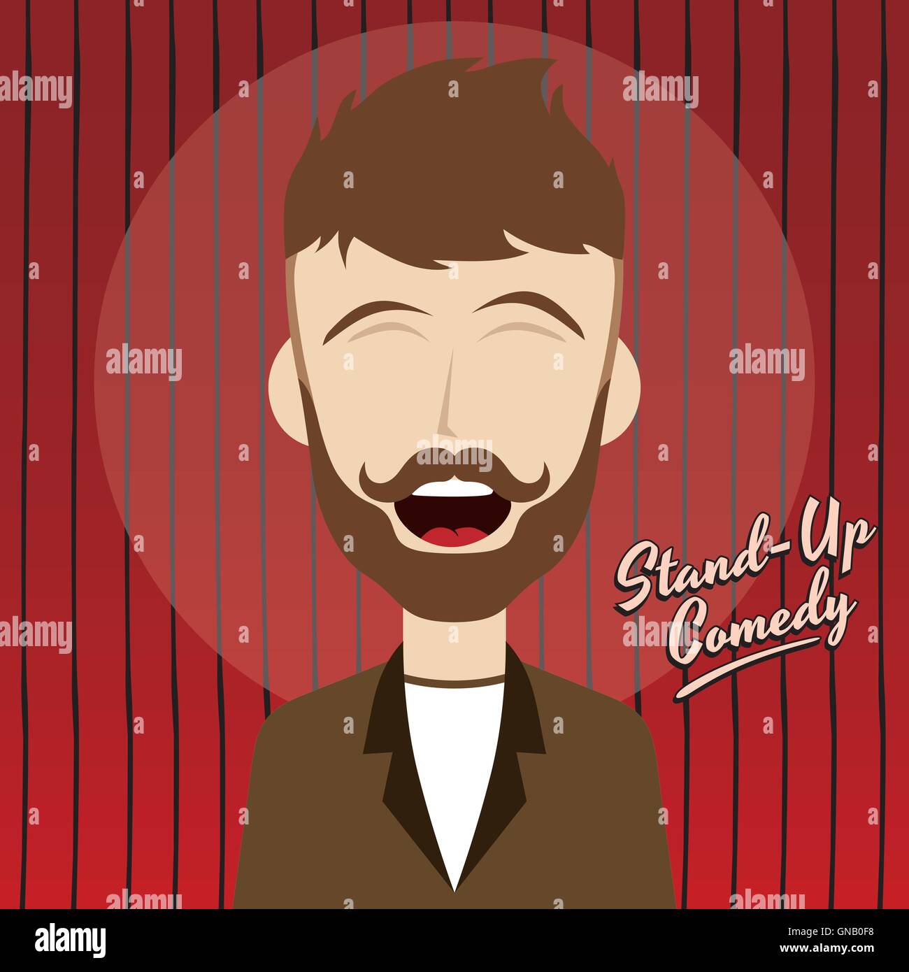 hilarious guy stand up comedian cartoon Stock Vector Image & Art - Alamy