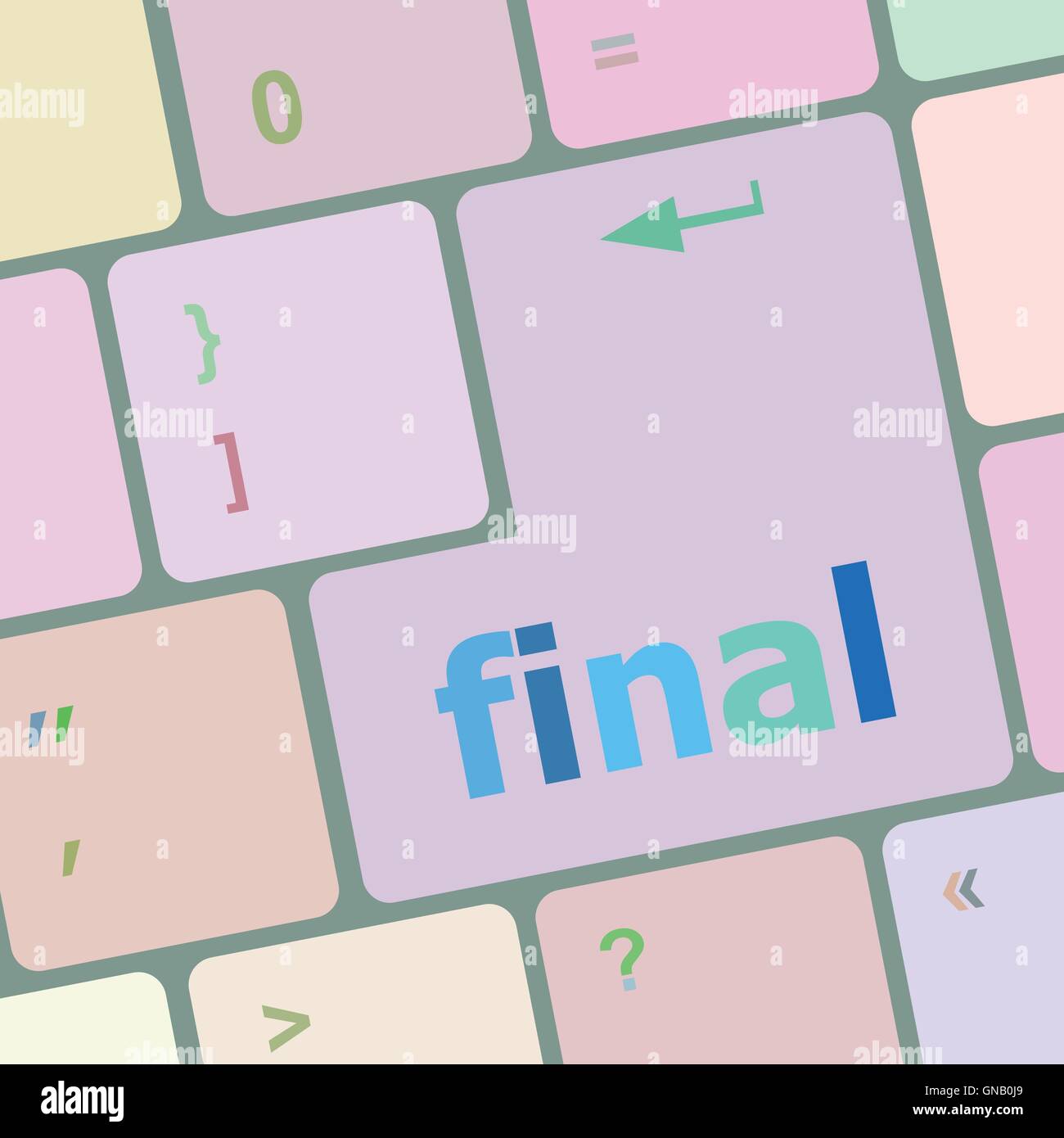 final button on computer pc keyboard key vector illustration Stock ...