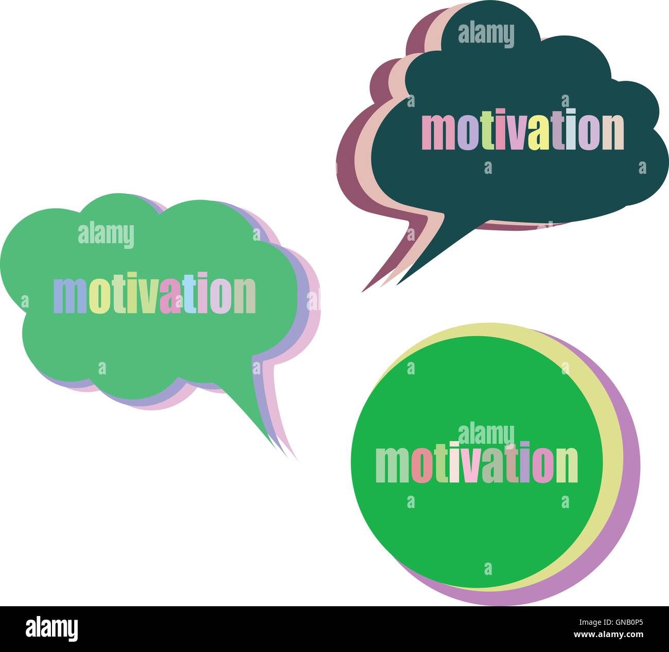motivation. Set of stickers, labels, tags. Business banners, Template ...