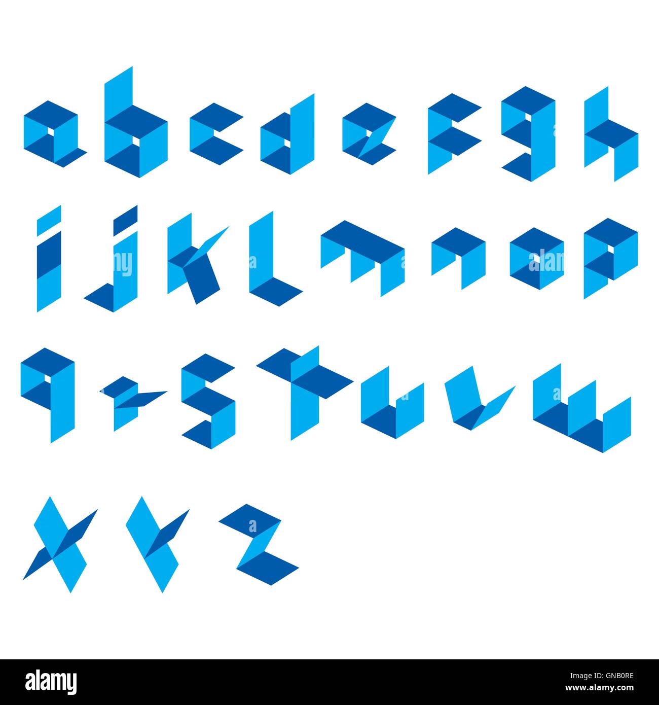 creative rectangle alphabet design vector Stock Vector Image & Art - Alamy