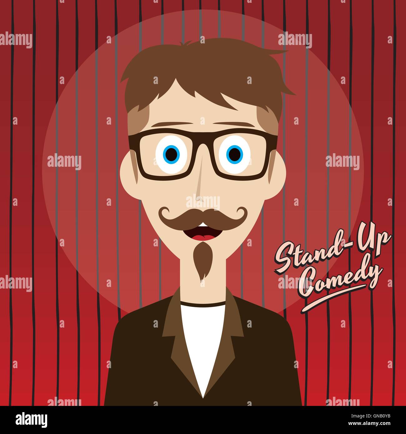 hilarious guy stand up comedian cartoon Stock Vector Image & Art - Alamy