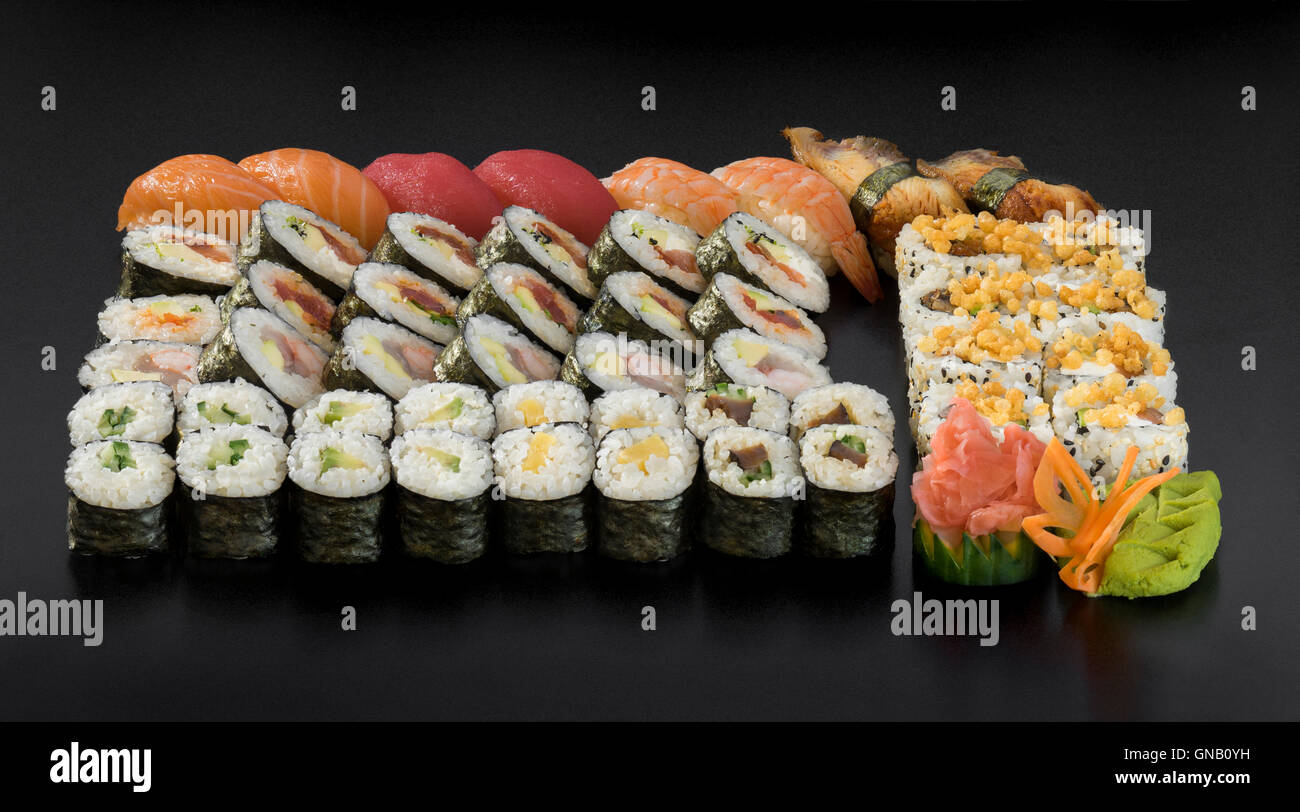 Mix colorful sushi, Traditional japanese food Stock Photo - Alamy