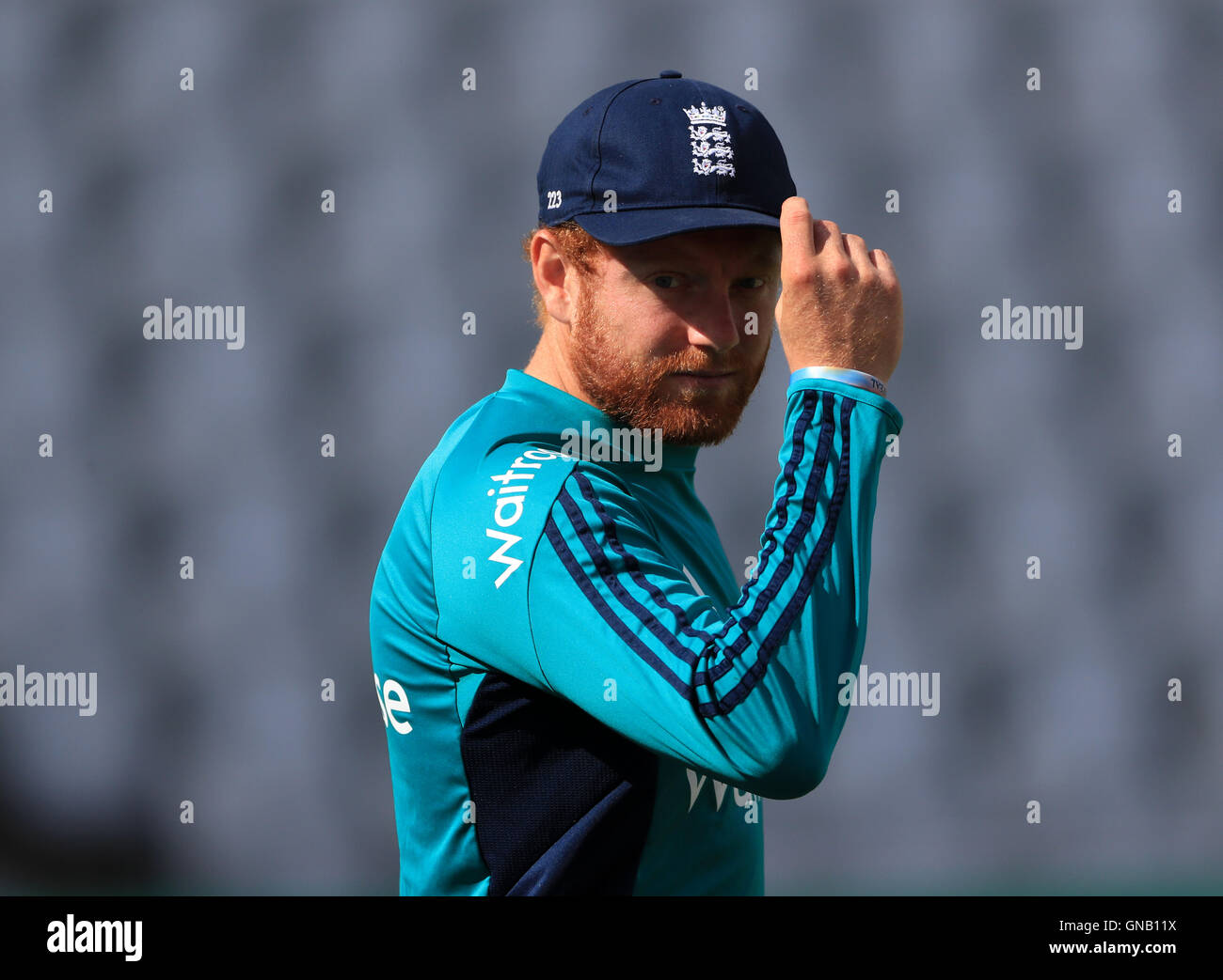 England's Jonny Bairstow during the nets session at Trent Bridge ...