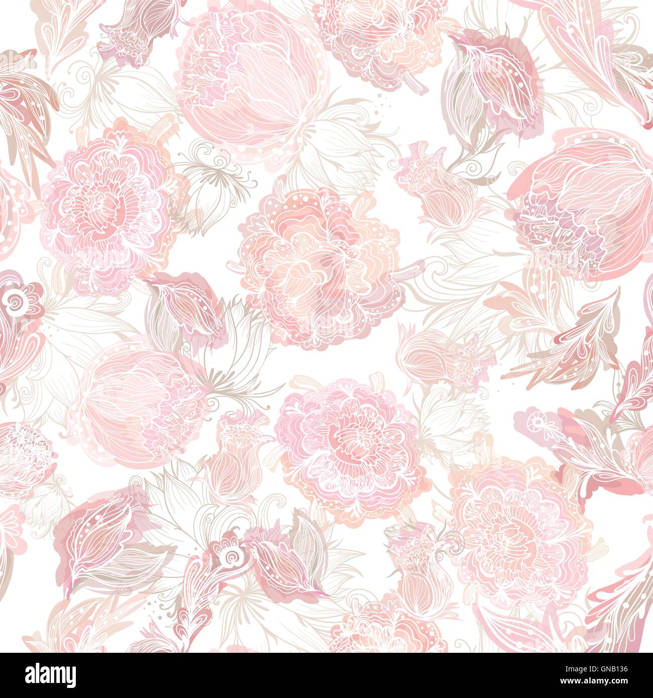Romantic Soft Vector Floral Pattern Stock Vector Image & Art - Alamy