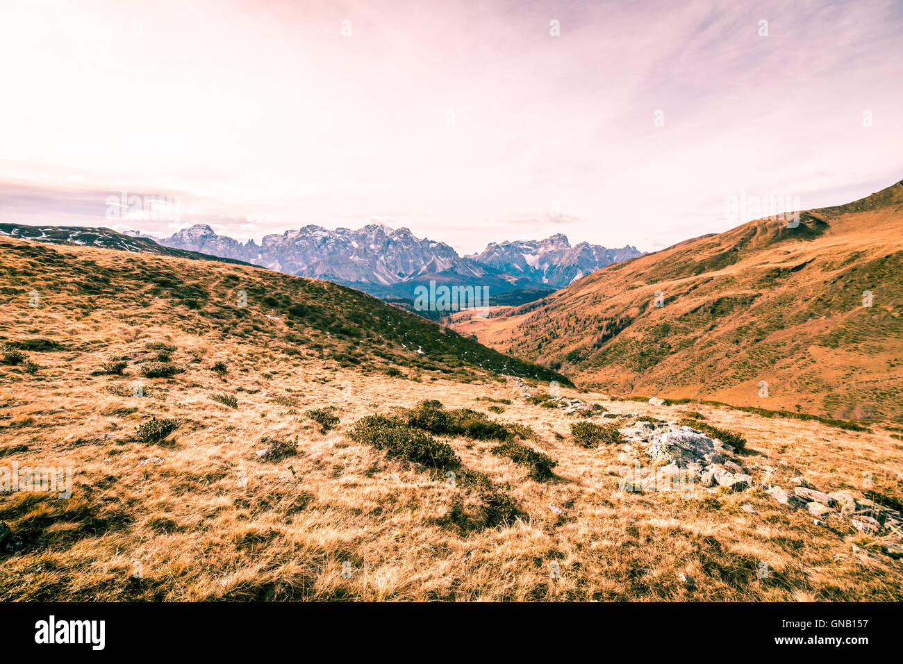 Fall is coming in the italian alps Stock Photo - Alamy