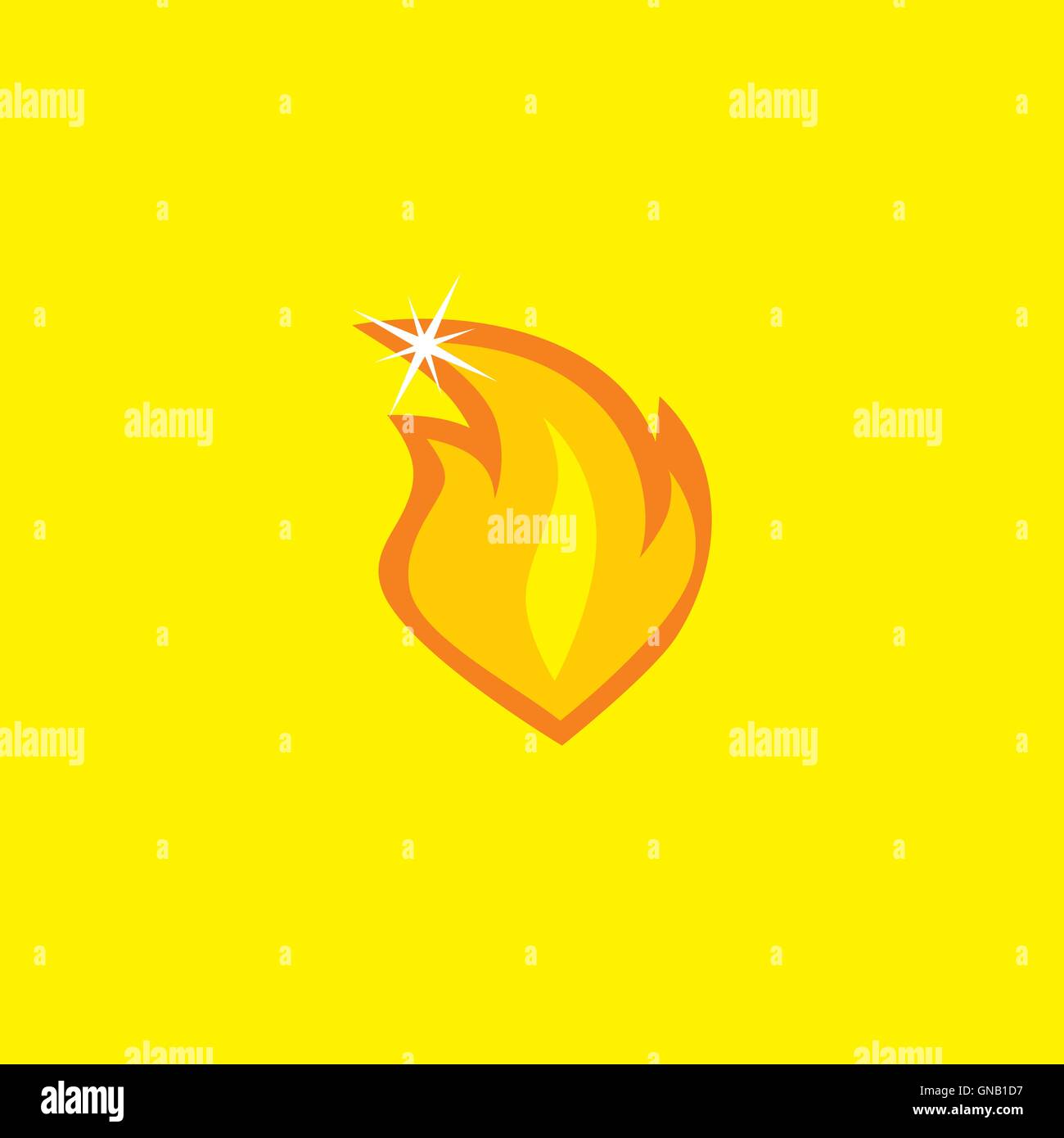 fire cartoon icon button Stock Vector Image & Art - Alamy