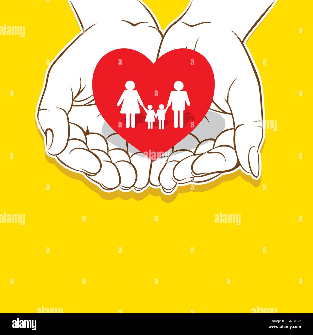 loving family , safe or secure family concept design Stock Vector Image ...