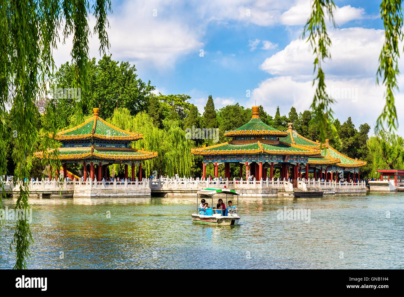 Beihai Park with the lake - Beijing Stock Photo - Alamy