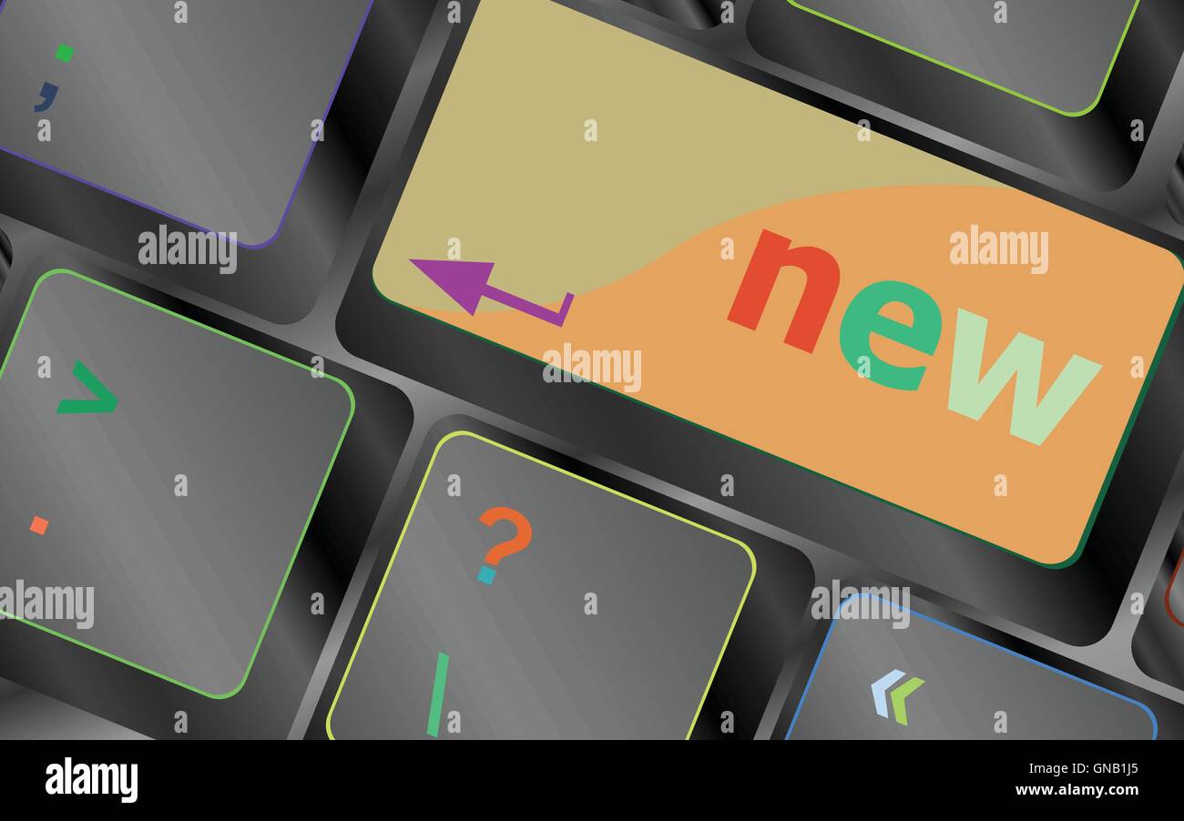 Keyboard with hot key with new word vector keyboard key. keyboard ...