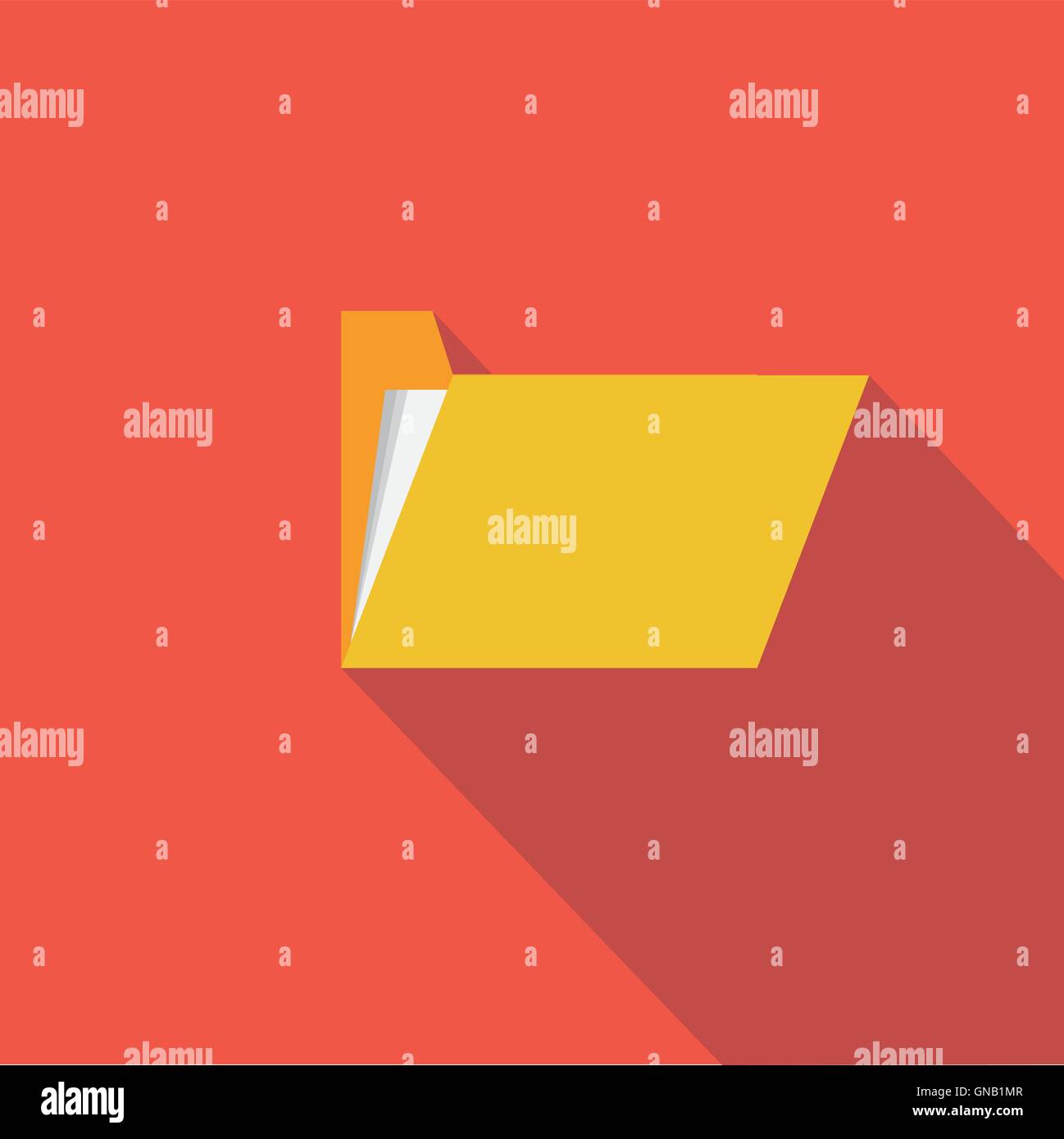 Folder icon , Flat design style, vector illustration. long shado Stock ...