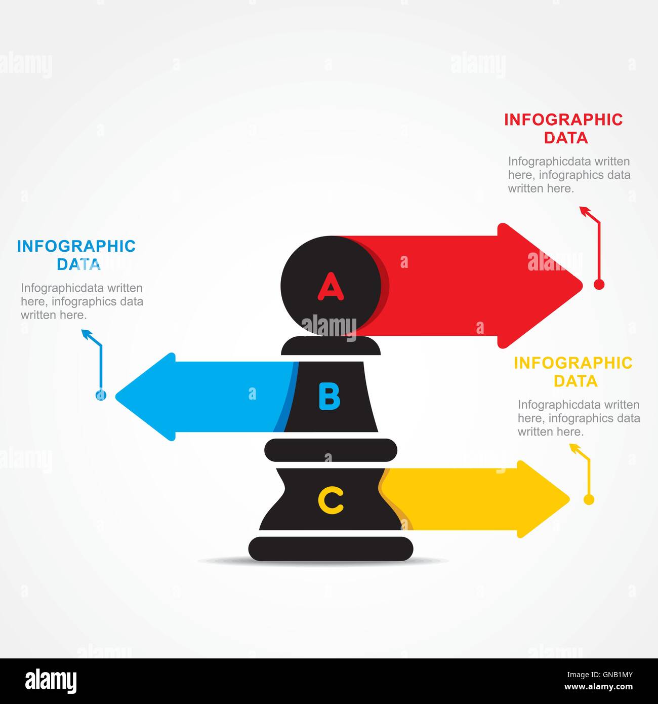 creative business info-graphic by chess pawn design vector Stock Vector ...