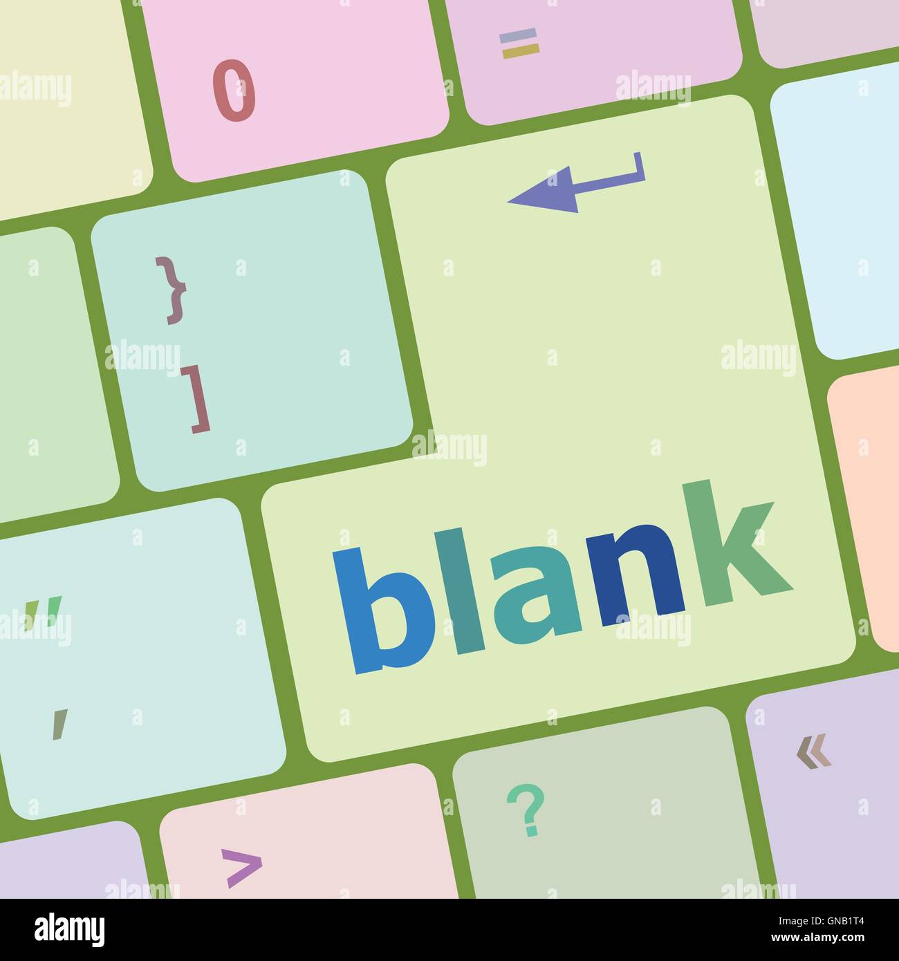 Keyboard blue blank enter button Stock Vector Images - Alamy
