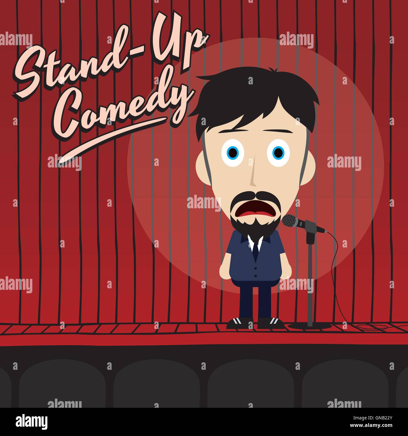 Male stand up comedian cartoon hi-res stock photography and images - Alamy