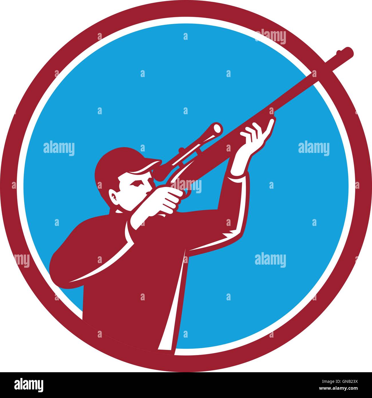 Hunter shooting rifle Stock Vector Images - Alamy