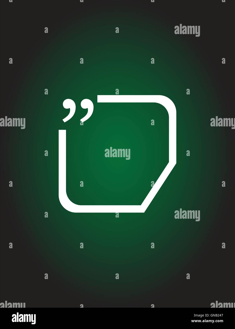 vector quotation marks with thin line speech bubble. concept of ...