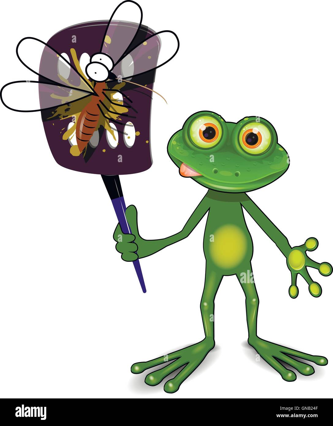 Frog and mosquito Stock Vector Image & Art - Alamy