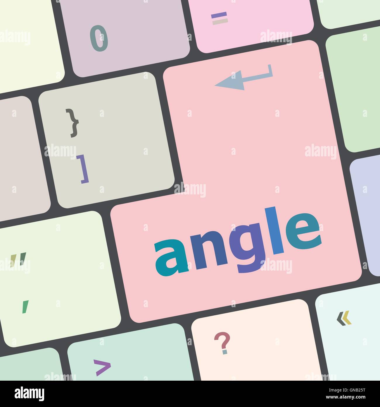 angle Button on Modern Computer Keyboard key vector illustration Stock ...