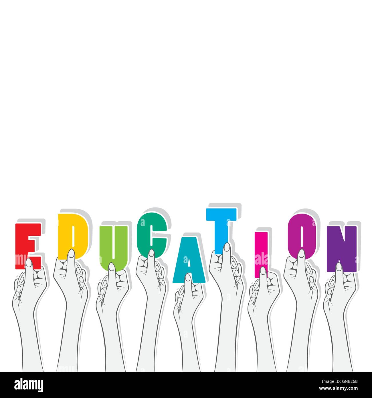 Child student concept hand Stock Vector Images - Alamy