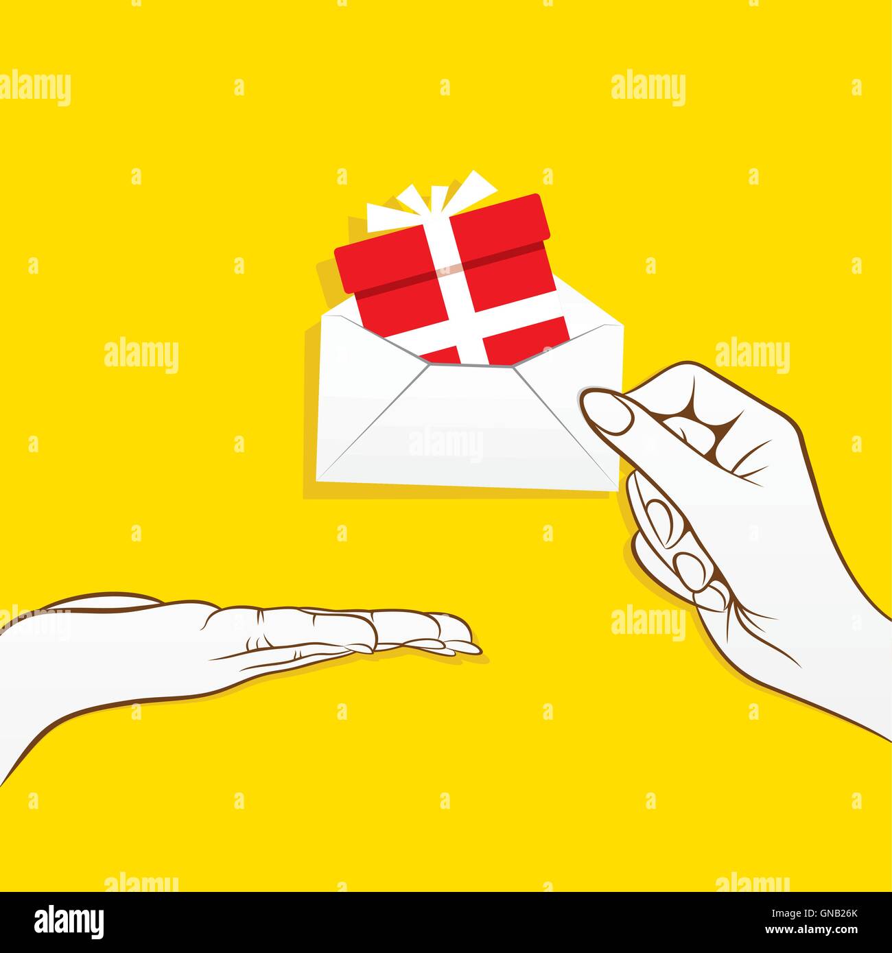 Man giving gift girl Stock Vector Images - Alamy