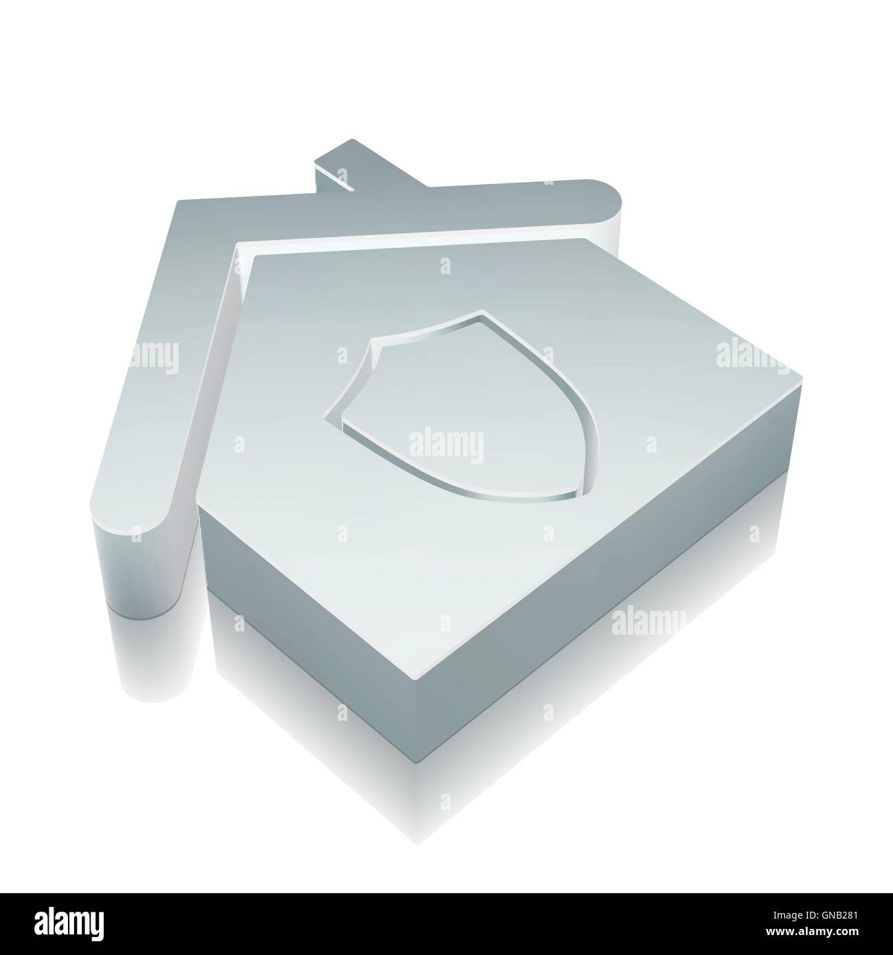 3d metallic Home icon with reflection, vector illustration Stock Vector Image & Art - Alamy