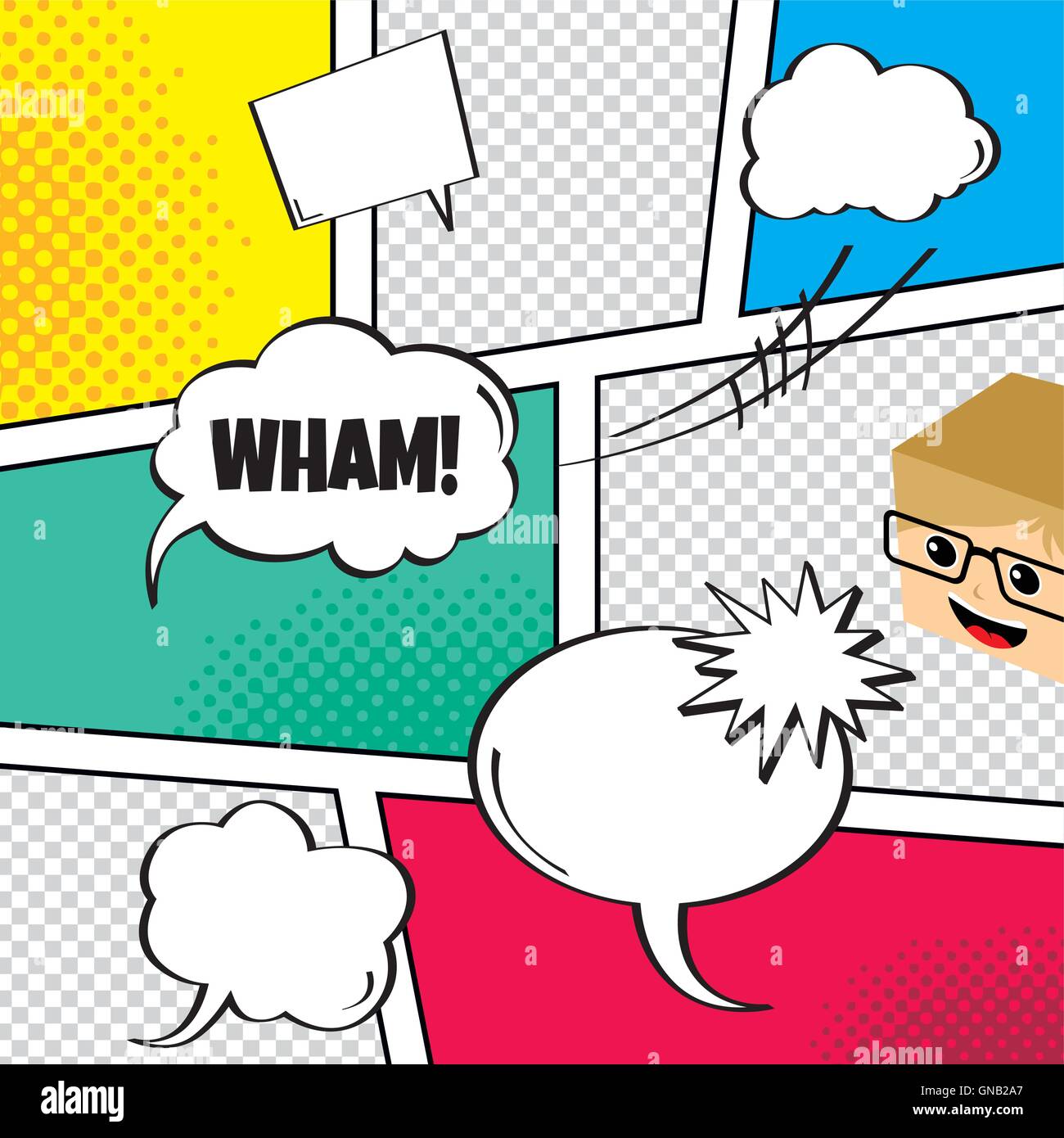 Comic book banner set hi-res stock photography and images - Alamy