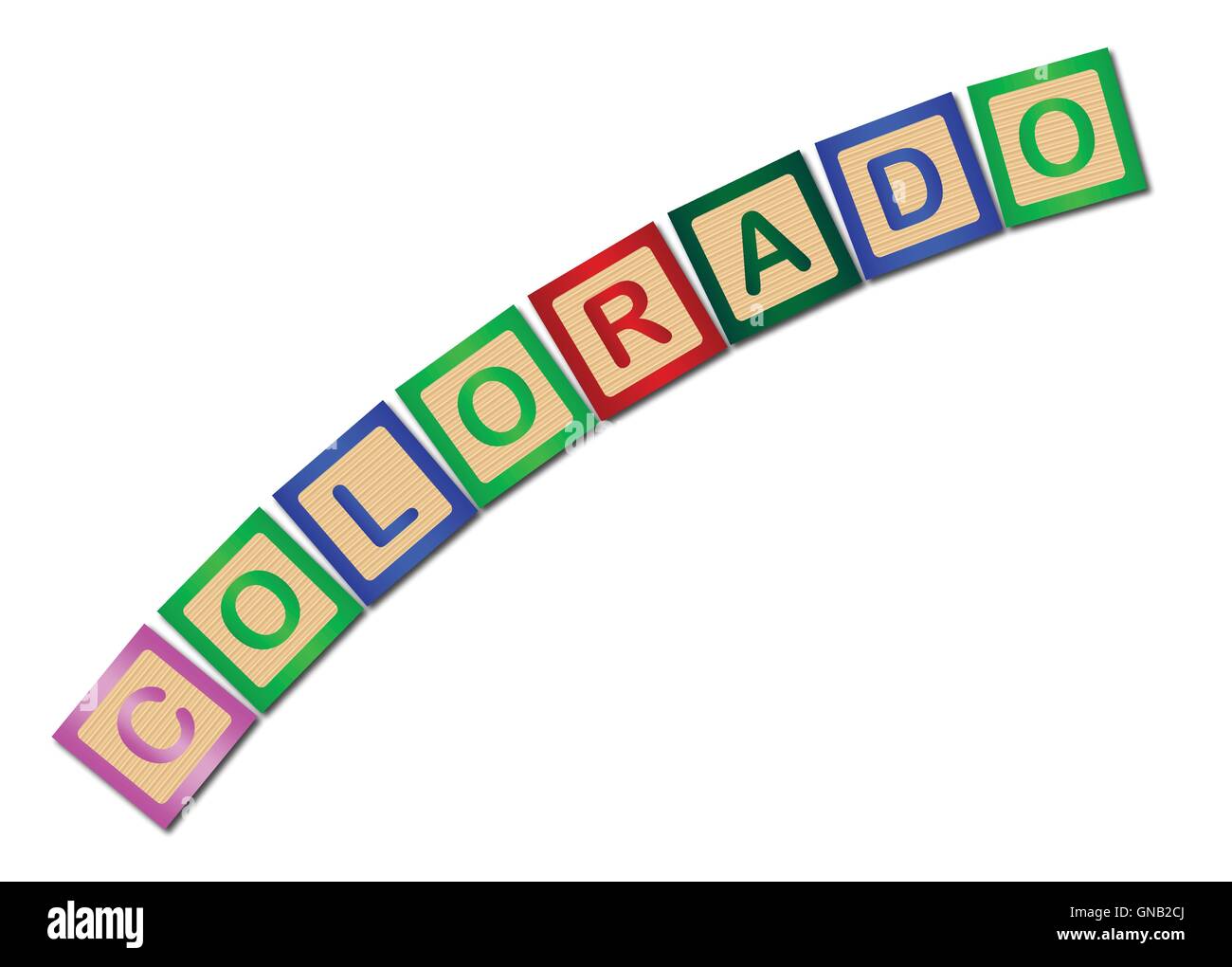 Colorado Wooden Block Letters Stock Vector Image & Art - Alamy