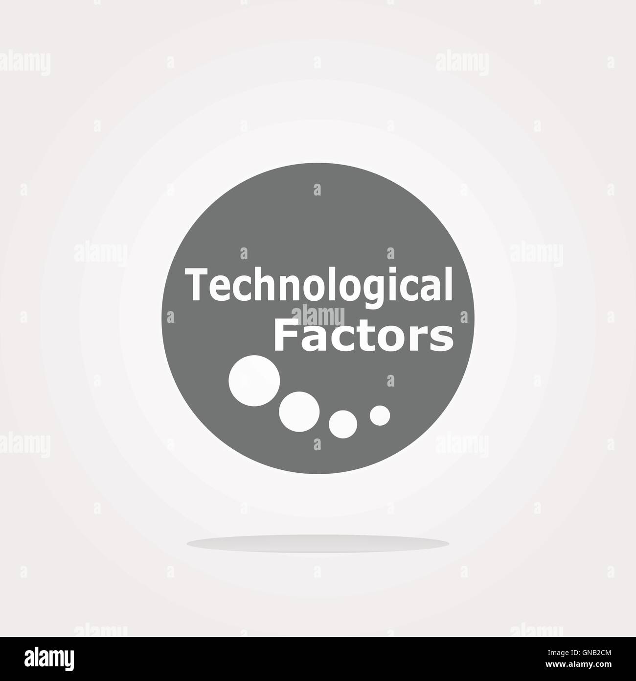 vector technological factors web button, icon isolated on white Stock ...