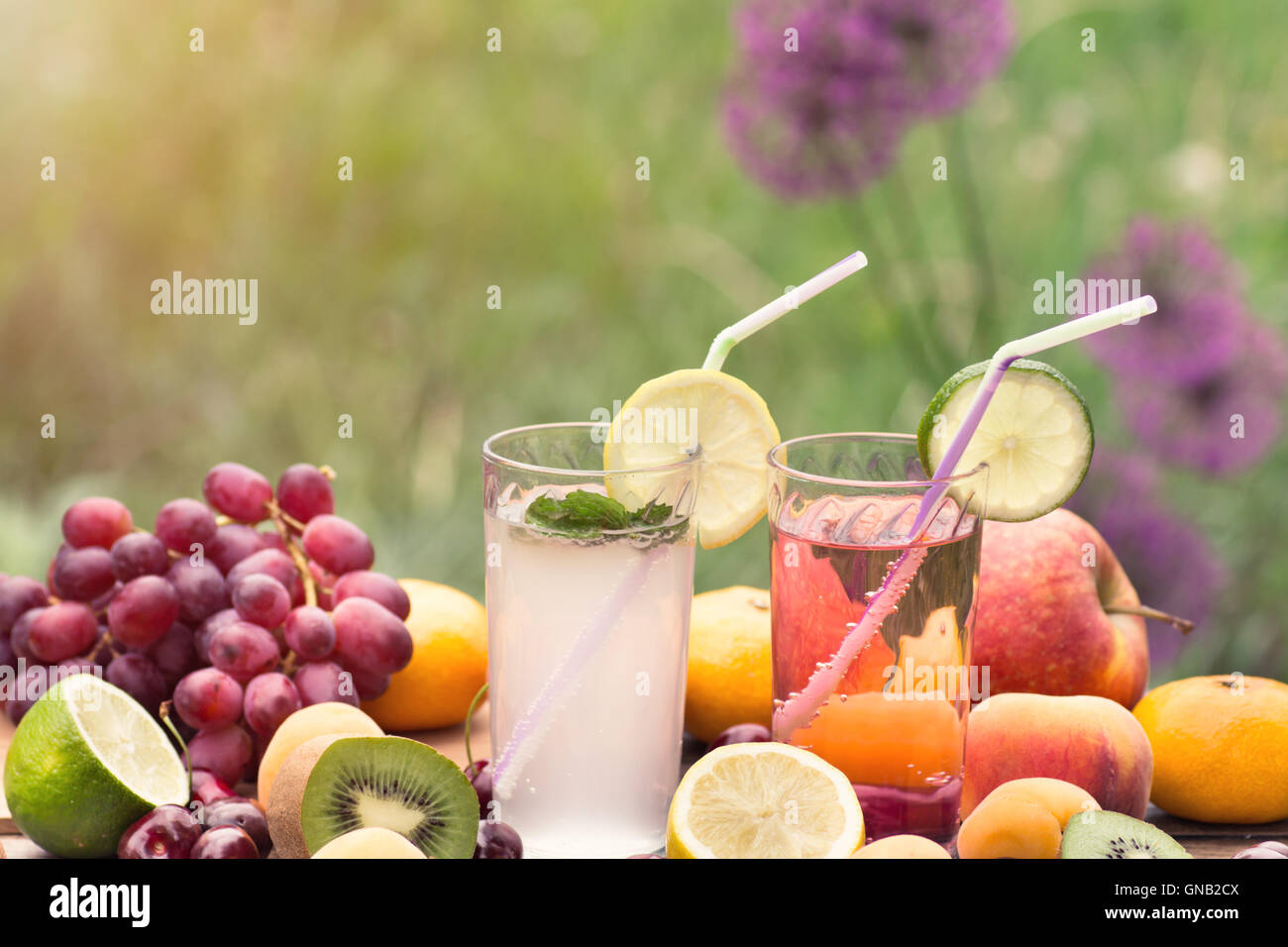Fresh lemonade outdoor Stock Photo - Alamy
