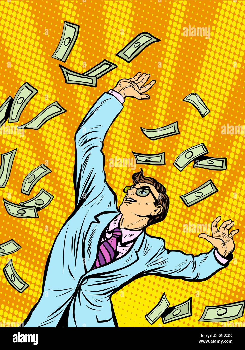 Businessman Finance money fall Stock Vector Image & Art - Alamy