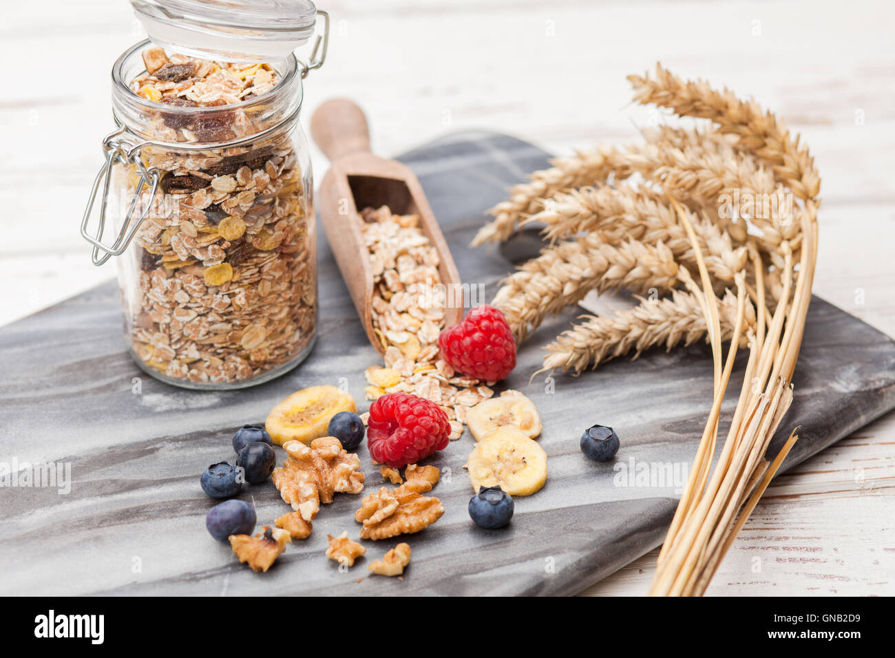 Muesli with berries Stock Photo - Alamy