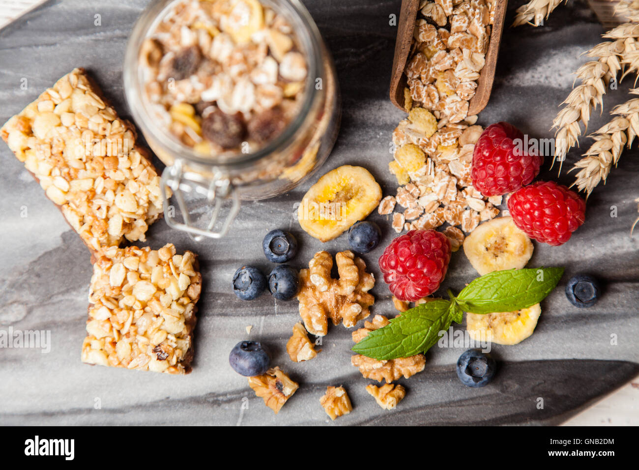 Muesli with berries Stock Photo - Alamy