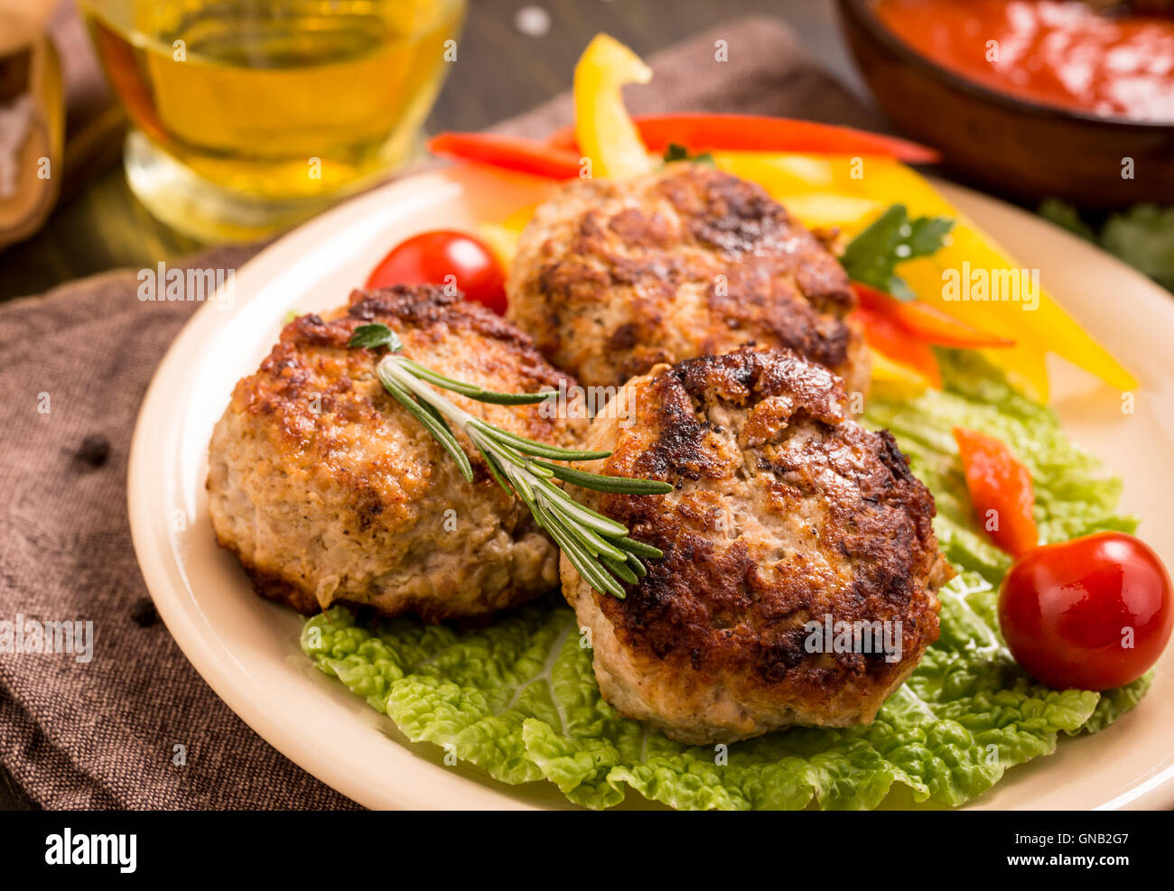 Meat cutlets hi-res stock photography and images - Alamy