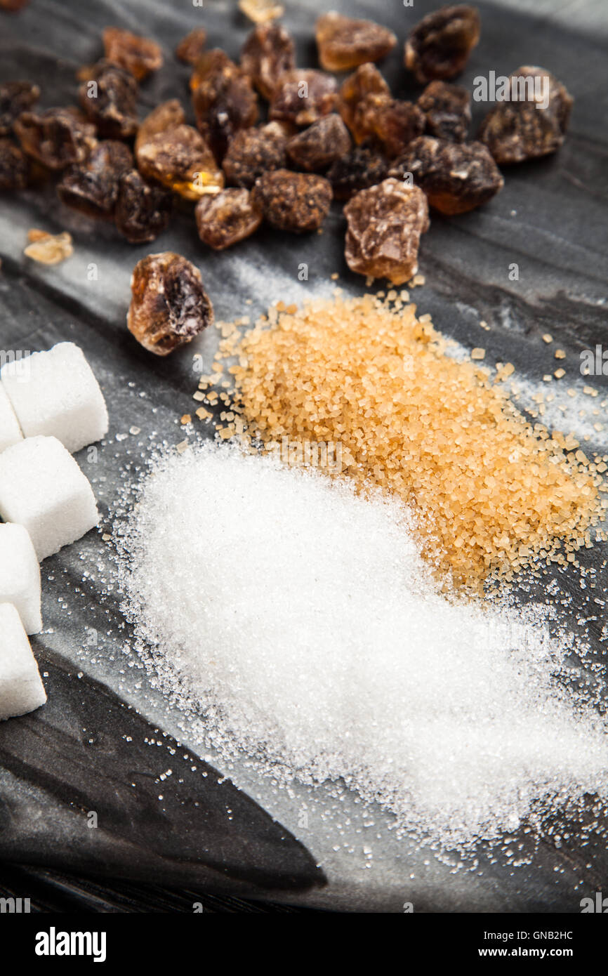 DIfferent types of sugar Stock Photo - Alamy