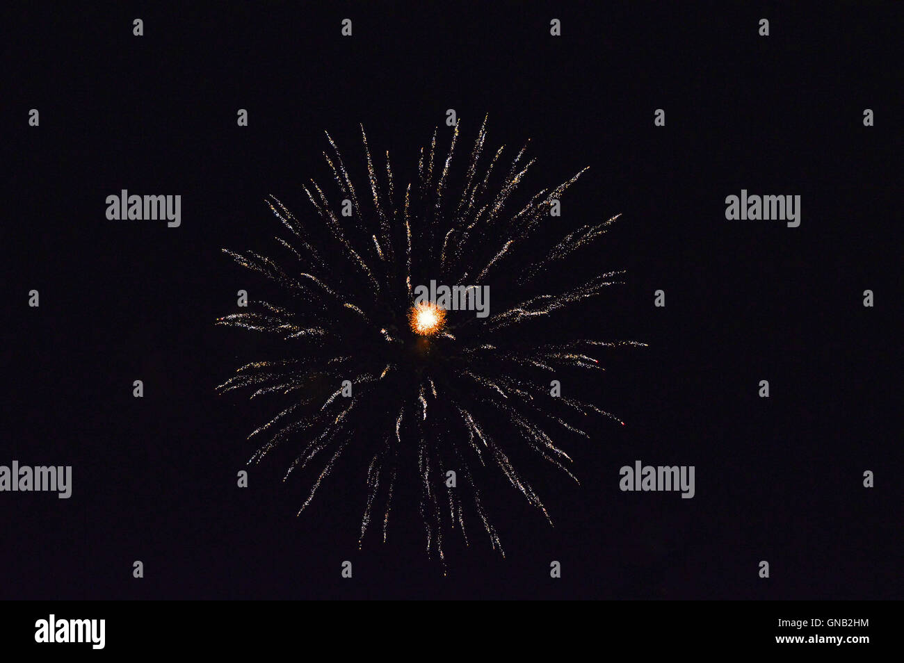 Fireworks in the dark of night Stock Photo - Alamy