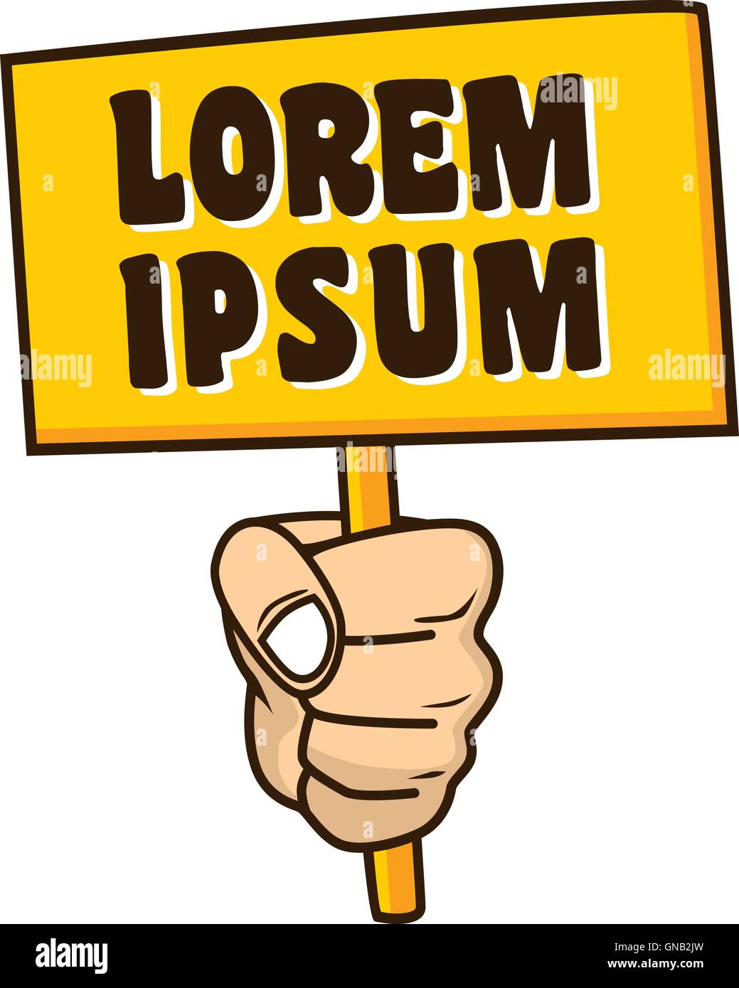 Excited happy man holding Stock Vector Images - Alamy