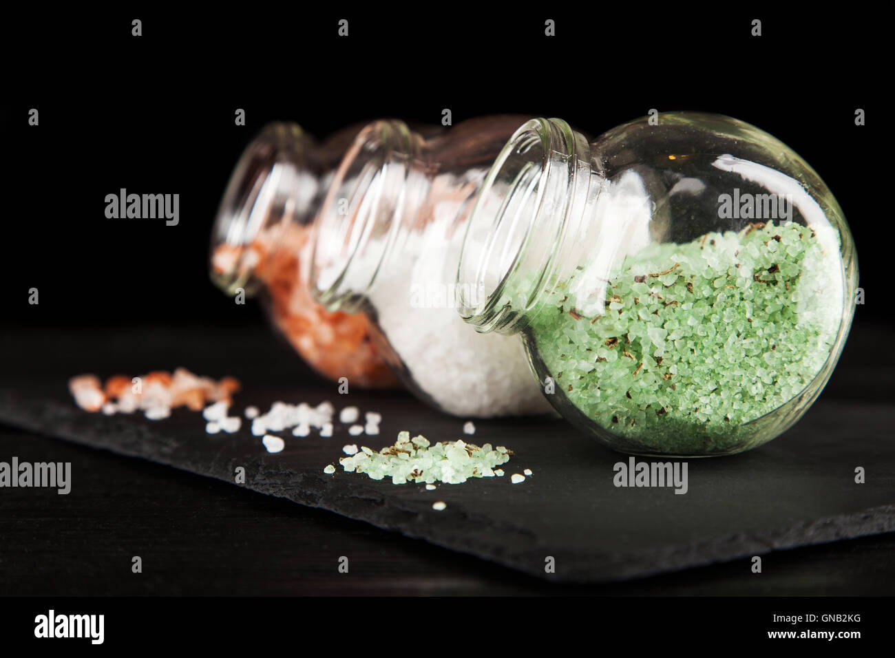 Assortment of salts Stock Photo - Alamy
