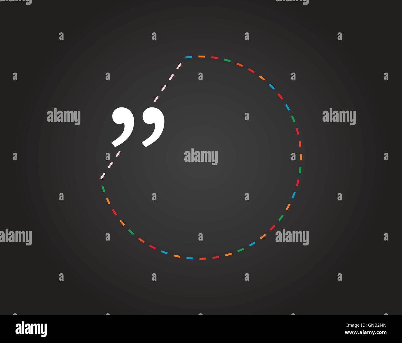 vector quotation marks with thin line speech bubble. concept of ...