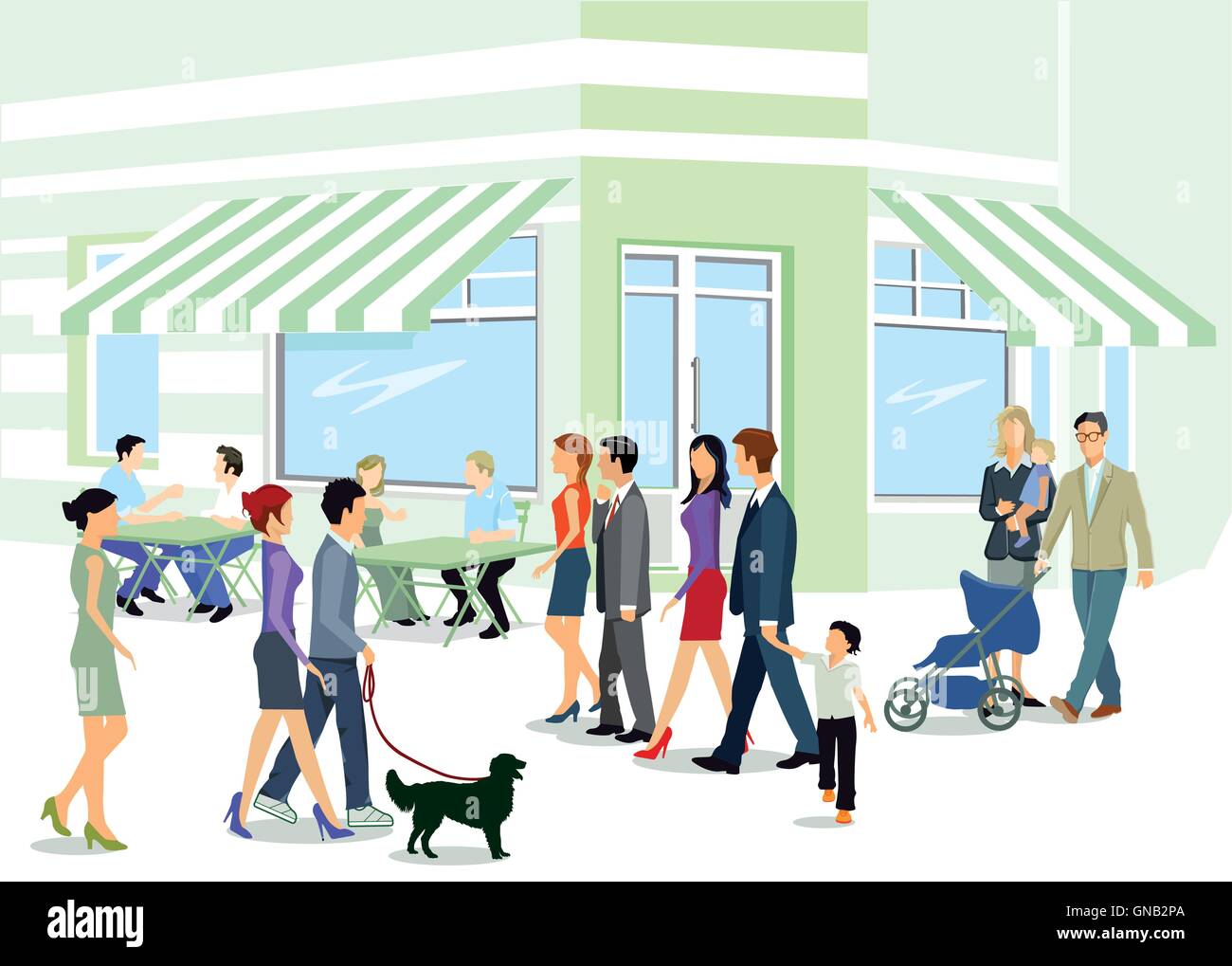 Downtown residents Stock Vector Images - Alamy